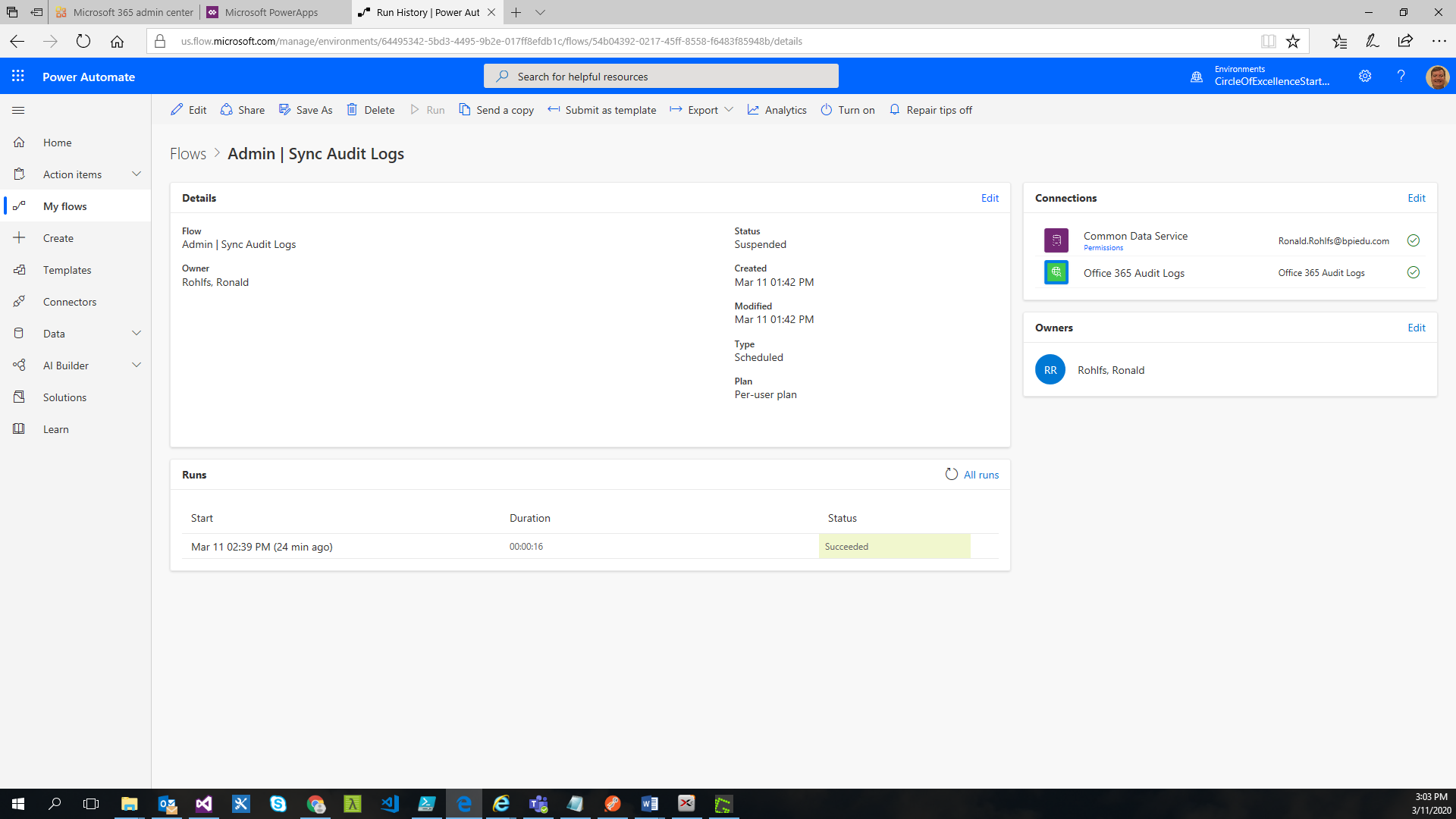 Admin | Sync Template v2 flows cannot be Turned On · Issue #100 · microsoft/powerapps-tools · GitHub