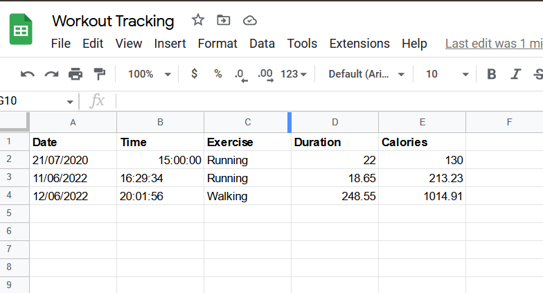 GitHub - kaanakgundogdu/Workout-Tracking-Using-Google-Sheets: Workout ...