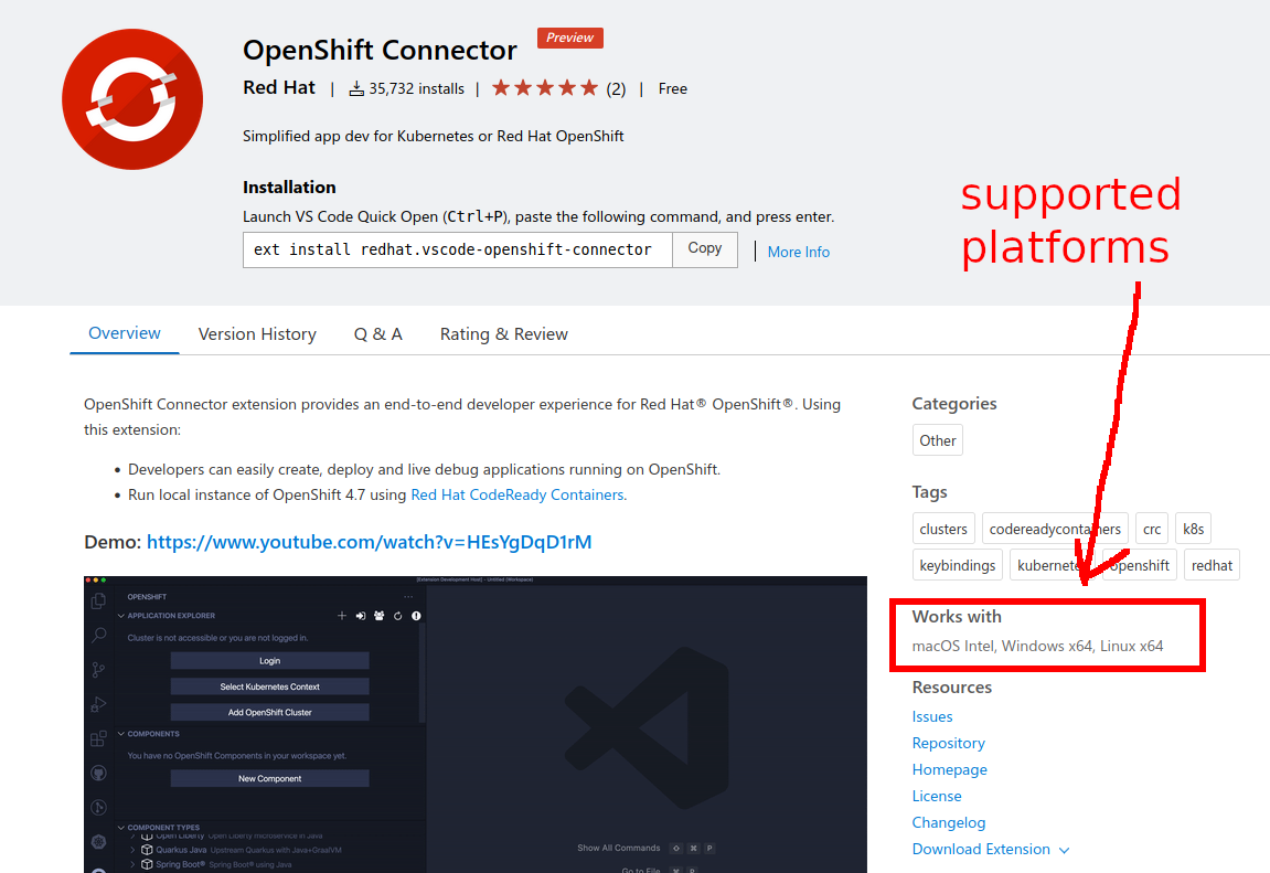 Support Platform Specific vsix files · Issue #2235 · redhat-developer/vscode-openshift-tools ...
