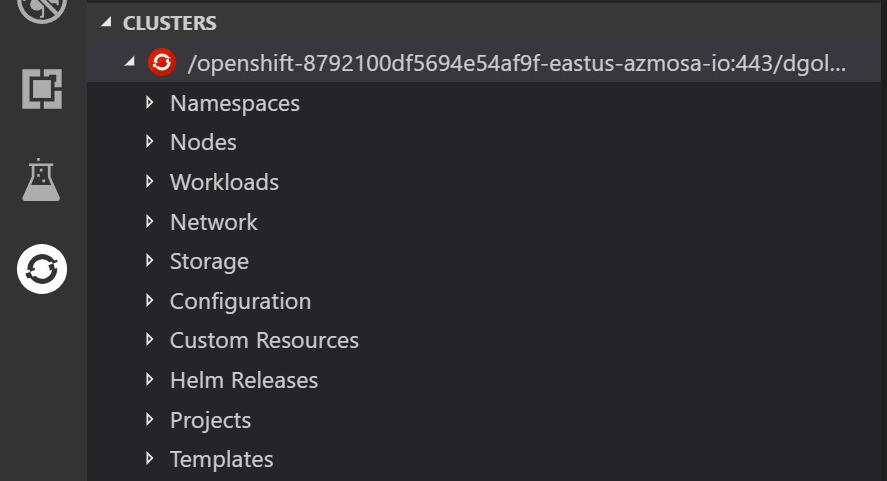 OpenShift clusters in K8s Clusters view should have OpenShift Icon ...