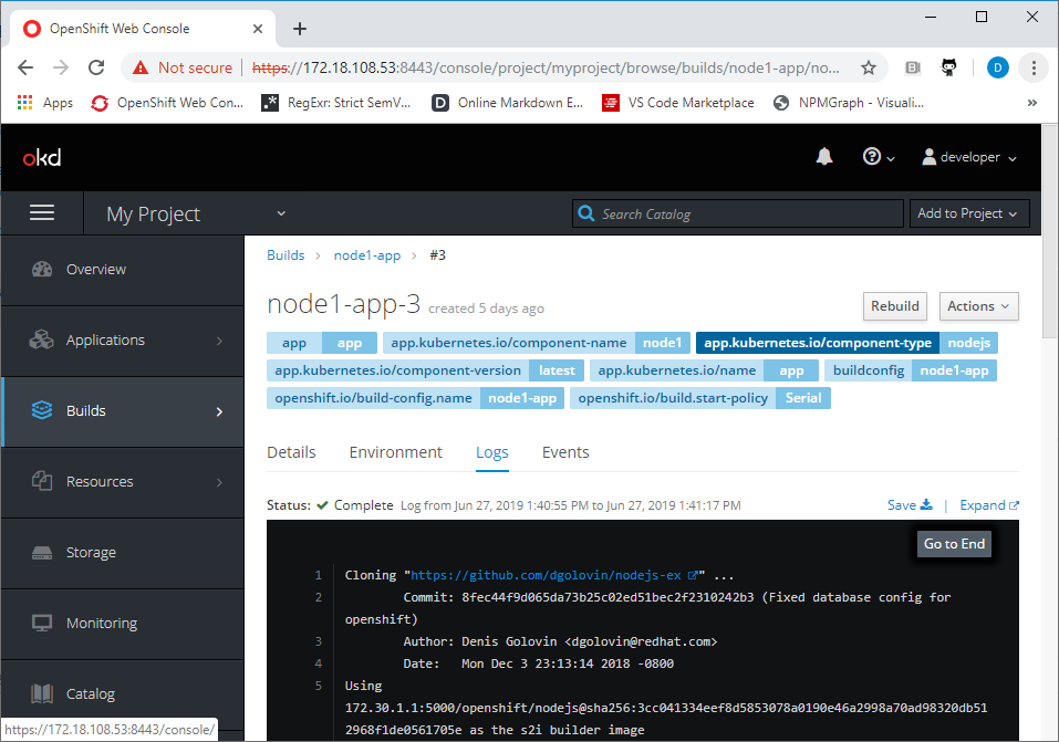 Add commands `Show Log` and 'Rebuild' for Build resources in Clusters view · Issue #916 · redhat ...