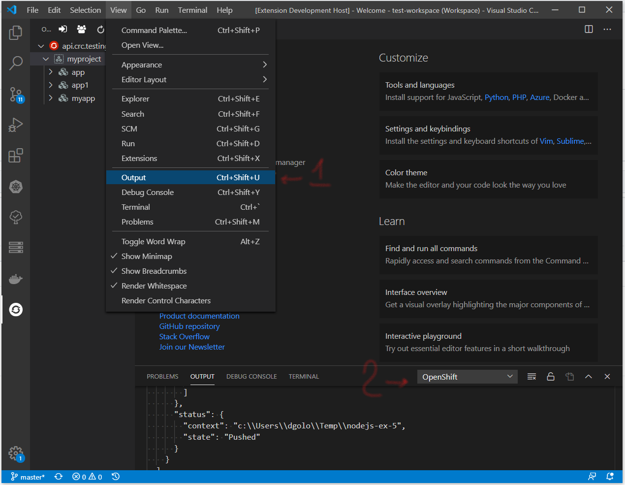 Never load the projects · Issue #1588 · redhat-developer/vscode-openshift-tools · GitHub