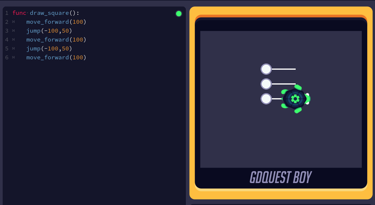 Lesson 5: running example of `draw_three_lines` function in the in-lesson viewer · Issue #465 ...