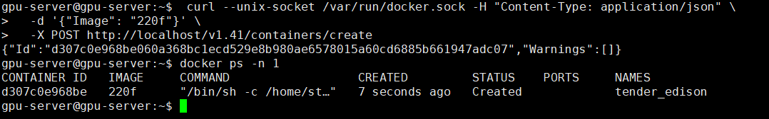 I encountered an error using ”docker remote api“to create a container ... I encountered an error using ”docker remote api“to create a container ...