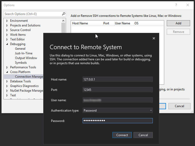 Connection Manager: Host name has to be equal to IP address · Issue #250 · microsoft/VSLinux ...