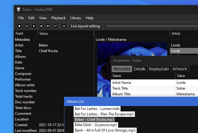 [dev build] taking over DUI colours in themed mode · Issue #578 · reupen/columns_ui · GitHub