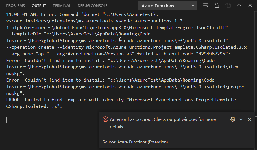 Fail to create a HTTP trigger with .NET 5 · Issue #323 · microsoft ...