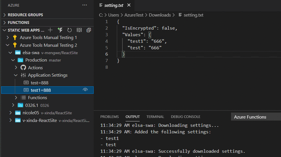 The application settings display incorrect after downloading the remote settings to the same ...