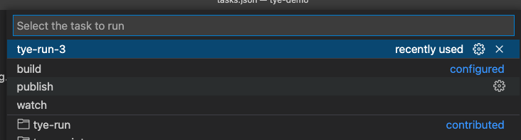 Only display one task when executing " Tasks: Run Tasks" in multiple tye-run tasks project ...