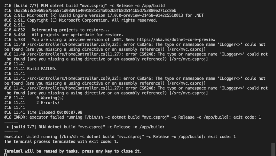Fail to build image of the "Dockerfile" file for the .NET 6.0 MVC project · Issue #3212 ...
