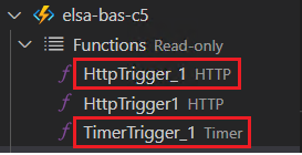 The function name in the opened file changes to "HttpTrigger_1" when creating a function with ...