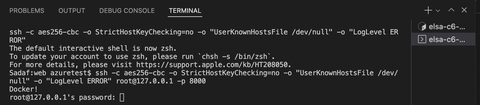 Task Hangs To Password Forever When Executing Ssh Into Web App From A Linux App · Issue 1683