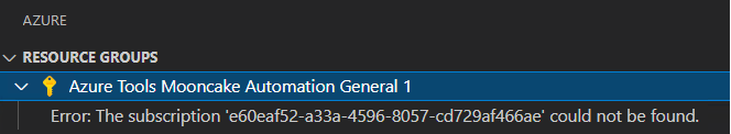 There is an error "The subscription... could not be found" in the subscription node after ...