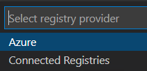Can't select the Docker Hub registry provider after executing the command "Docker Registries ...
