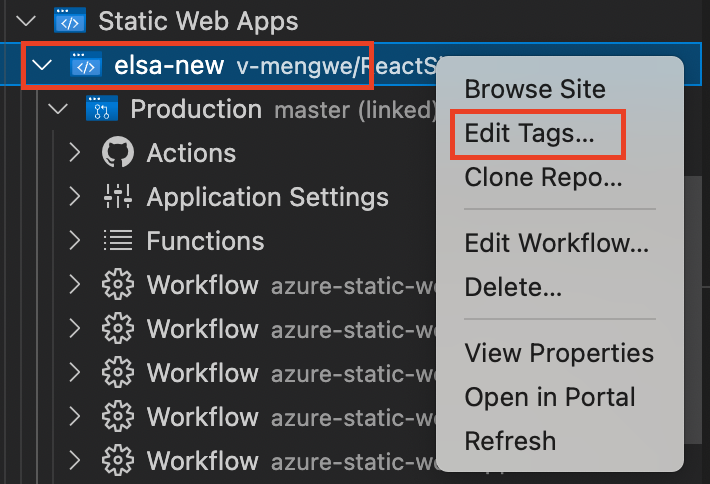 Fail To Execute Command Azure Resource Groups Edit Tags With An Error From Command Palette