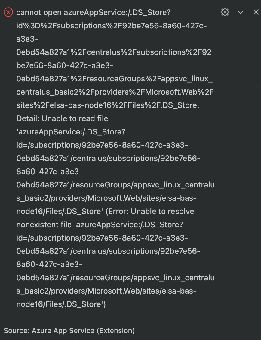 An error occurs when clicking on a file under the "Files" Node · Issue #2230 · microsoft/vscode ...
