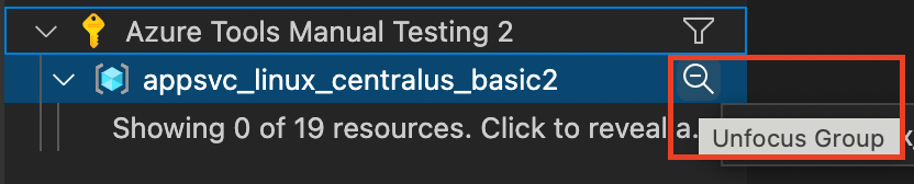The icon is incorrect and the tooltip is "Focus this Group" after ...