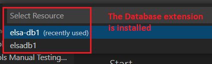 An error occurs if there is a wrong database server in the resource group after refreshing the ...