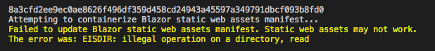 An Error Eisdir Illegal Operation On A Directory Read Occurs When F5ing A Net Core 21 Mvc
