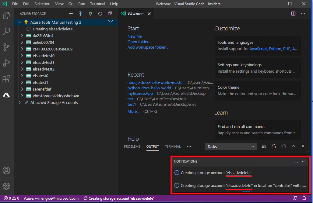 [Unstable] There are two notifications during creating a storage ...
