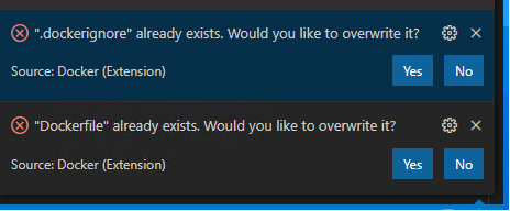 It will create new docker-compose files directly instead of prompt overwrite notifications after ...