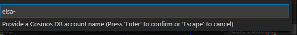 There is no error message when inputting a Cosmos DB account with name "elsa-" · Issue #1616 ...