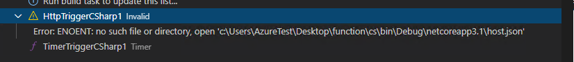 Display an invalid HttpTriggerCSharp1 under the local project tree view during debugging · Issue ...