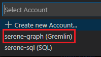 Remove Graph(Gremlin) accounts from the list when executing "Core(SQL): Create Stored Procedure ...