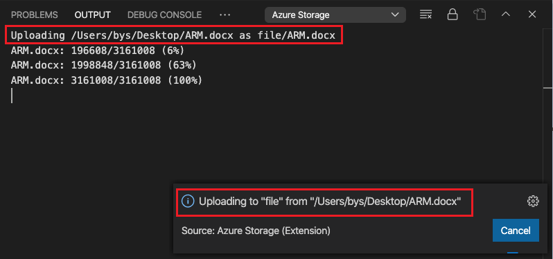 [Suggestion] Keep the message consistently when uploading a file to file share · Issue #763 ...
