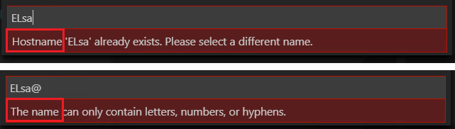 [Suggestion] Keep the error messages consistently when entering an ...