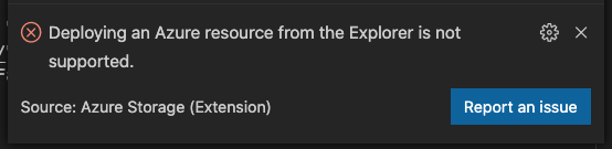 The results are inconsistent when deploying from Explorer and Azure ...