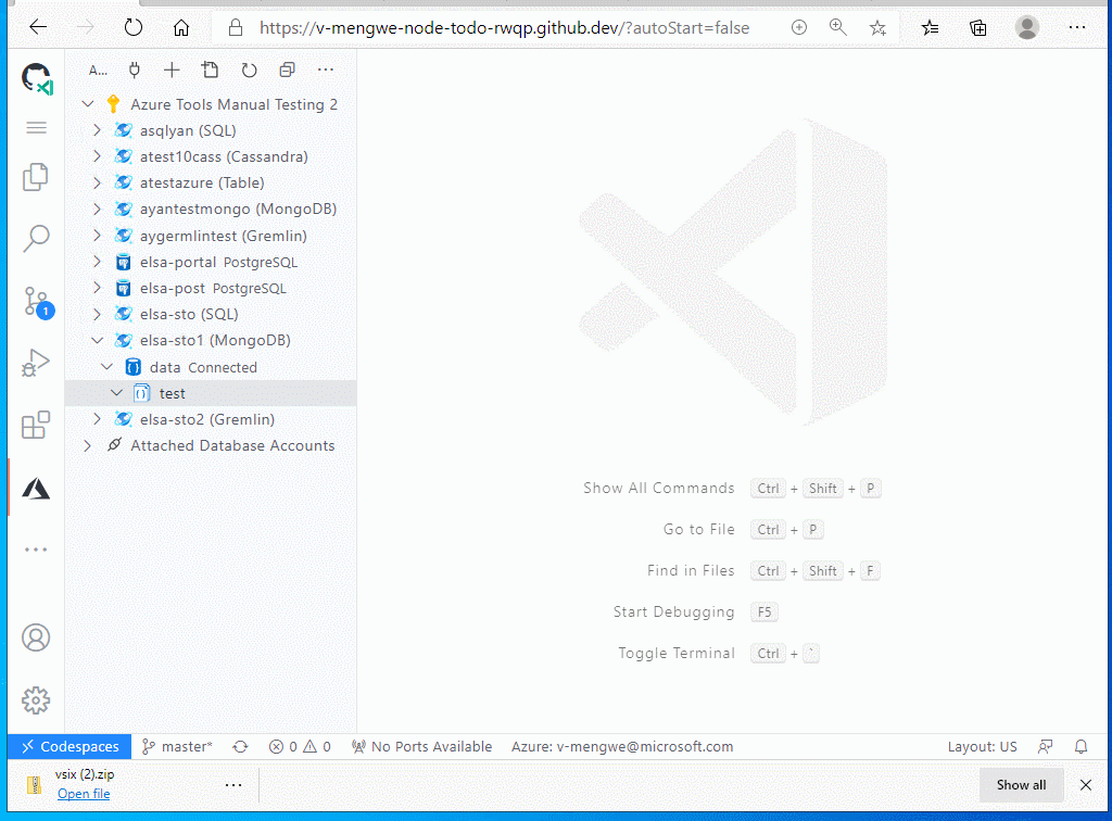 [Codespaces] A notification "Saving '***' will update the entity..." pops up when not saving for ...