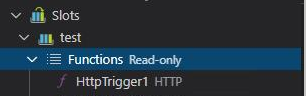 There is an invalid function under the "Functions" node after creating a slot for a Linux ...