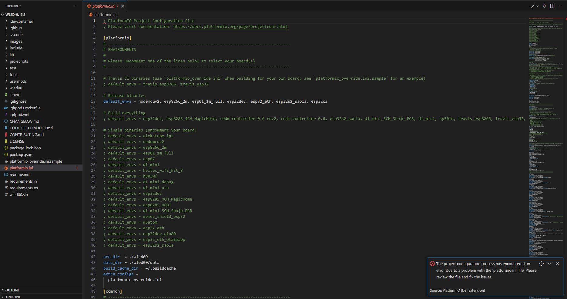 problem compiling wled · Issue #3255 · Aircoookie/WLED · GitHub