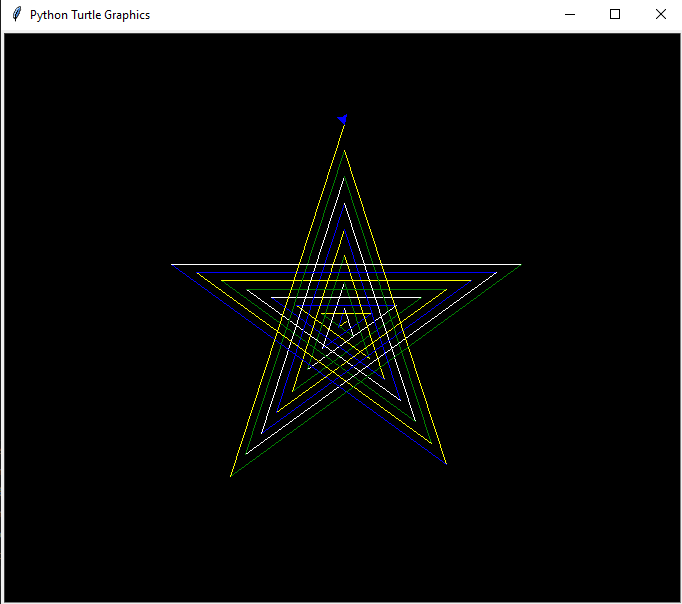 GitHub - sukhandeepsingh/line_star: Draw a star using python with colourful lines.