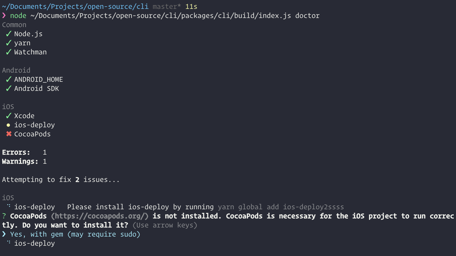 Doctor command · Issue #694 · react-native-community/cli · GitHub