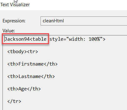 Jackson94 is being returned with sanitized string. · Issue #288 · mganss/HtmlSanitizer · GitHub