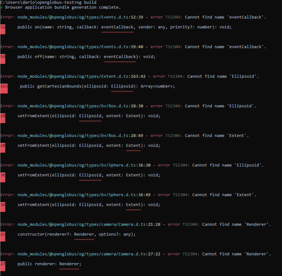 Openglobus Build Error In Finding Package Namespaces And Classes In Angular Project · Issue 639