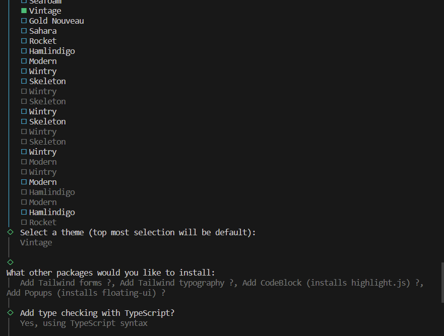 Creating a new AppShell starter app, in Select a theme, the theme selection feels off. · Issue ...