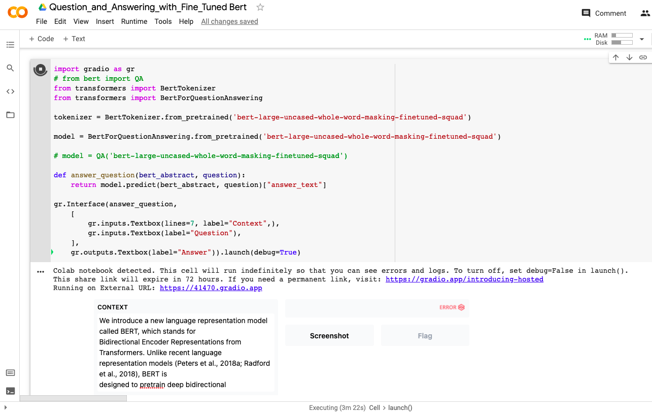 Question and Answering · Issue #319 · gradio-app/gradio · GitHub