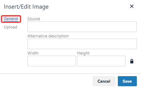 Allow disabling "General" tab in Image dialog · Issue #6661 · tinymce/tinymce · GitHub
