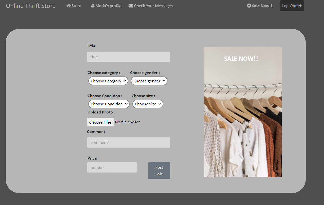 GitHub - AlkisDiamantis/Online-Thrift-Store-Front-End