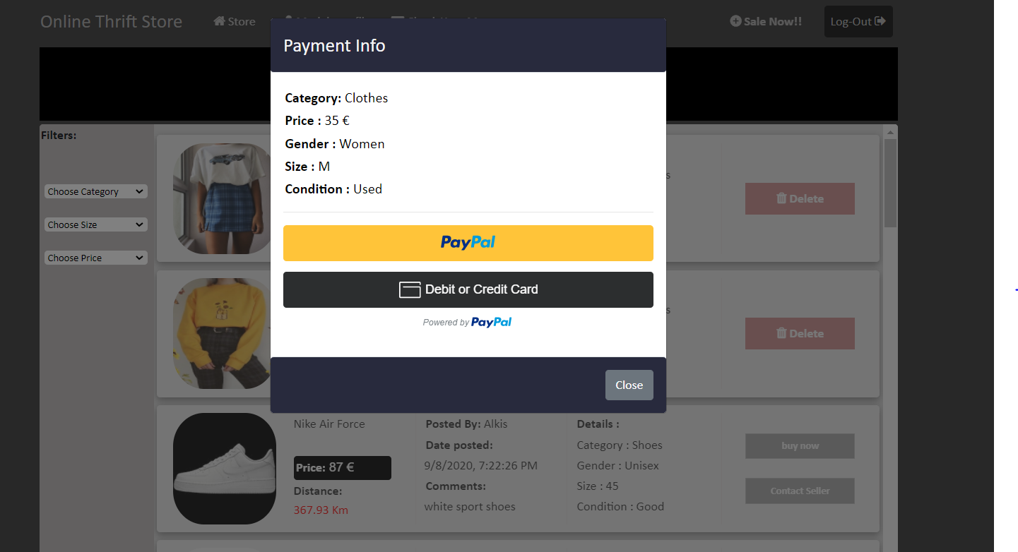 GitHub - AlkisDiamantis/Online-Thrift-Store-Front-End