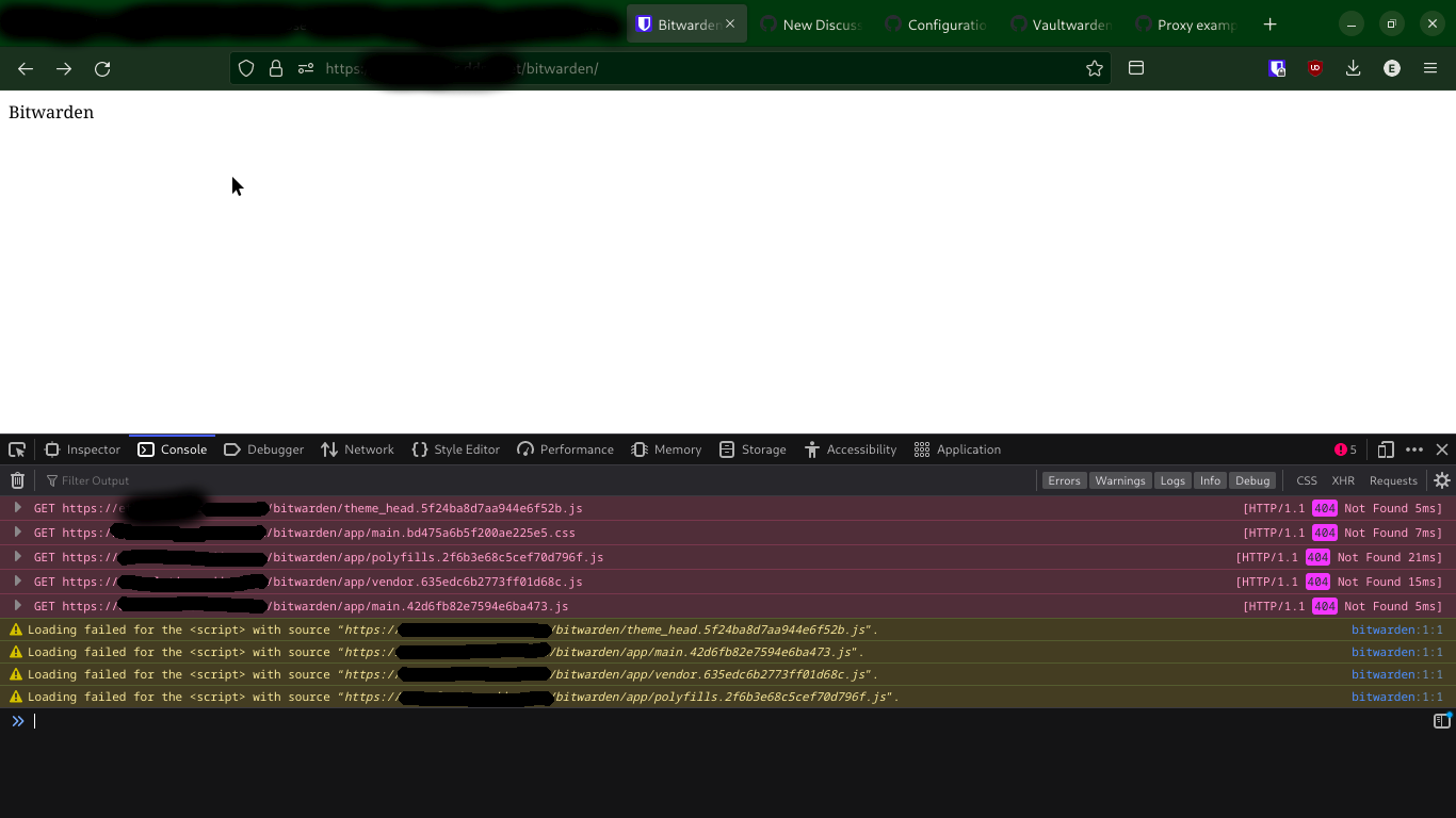 NGINX Sub-path Configuration Returns Almost Blank Page · dani-garcia vaultwarden · Discussion ...