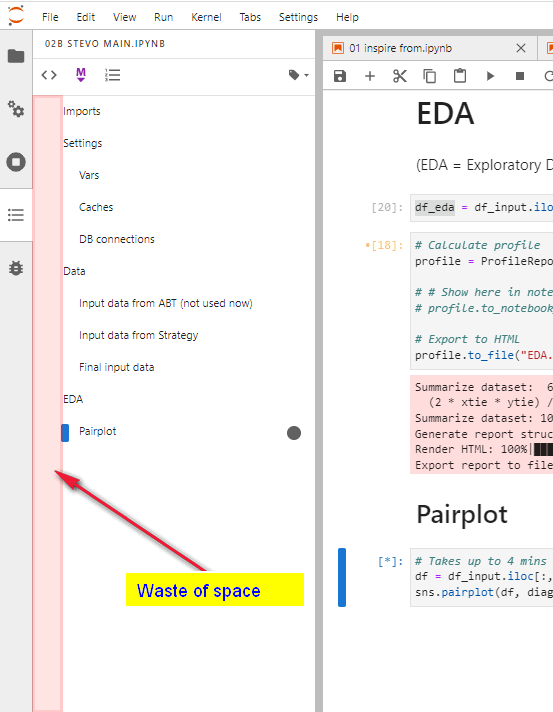 Sidebar - waste of space · Issue #12624 · jupyterlab/jupyterlab · GitHub