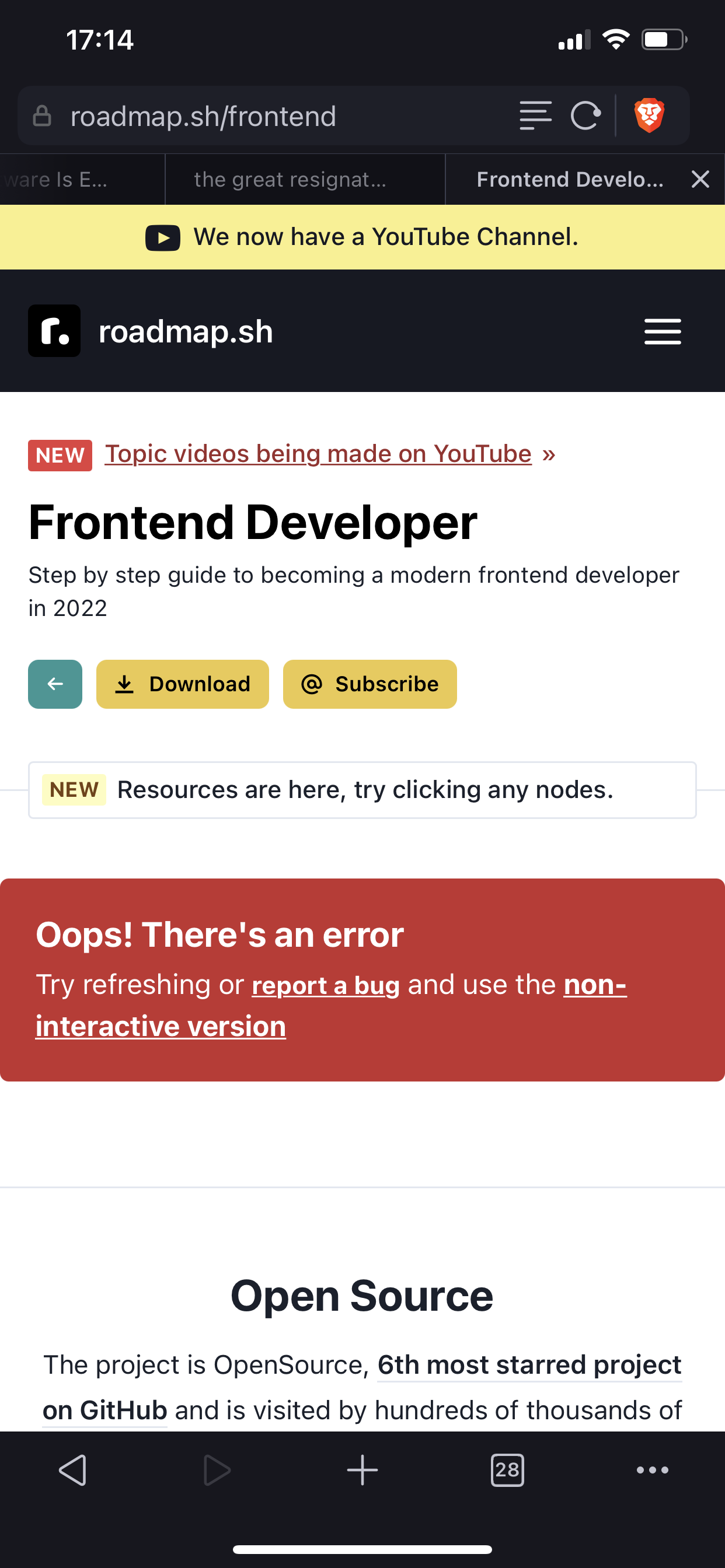 FE Roadmap Bug · Issue #966 · kamranahmedse/developer-roadmap · GitHub