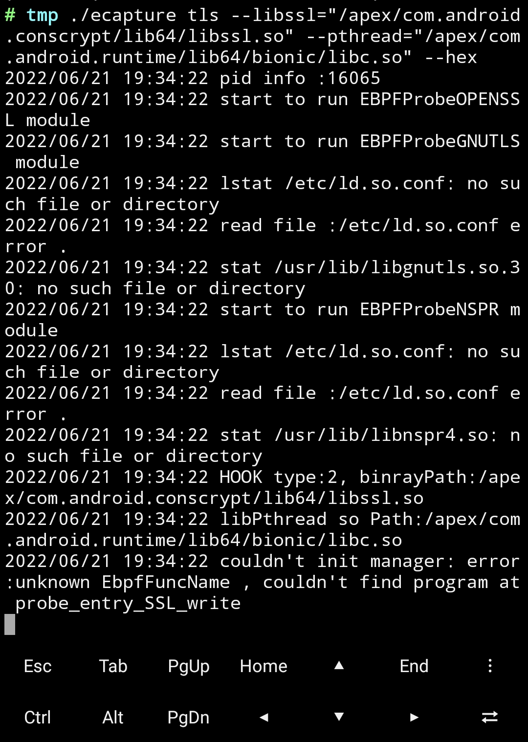 error:unknown EbpfFuncName , couldn't find program at probe_entry_SSL_write · Issue #105 · gojue ...