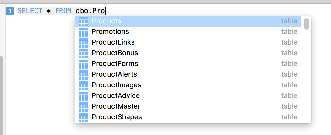 Autocomplete not appearing for objects outside of the default dbo schema in SQL Server · Issue ...