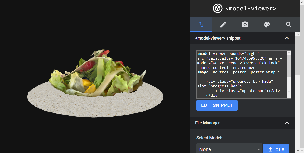 Embed 3D and AR into WIX website using iframe and model-viewer ...