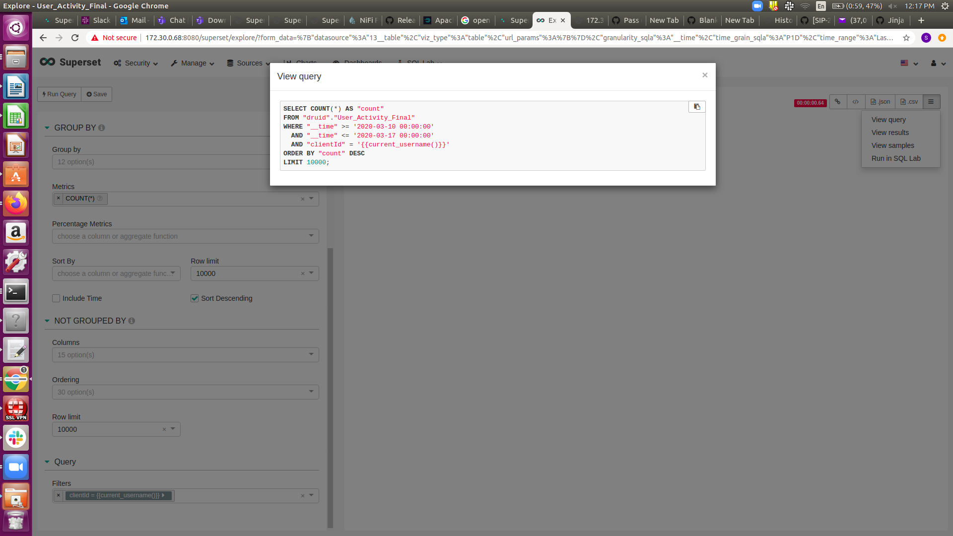 Jinja template not working in explore or dashboard view on pydruid · Issue #9307 · apache ...